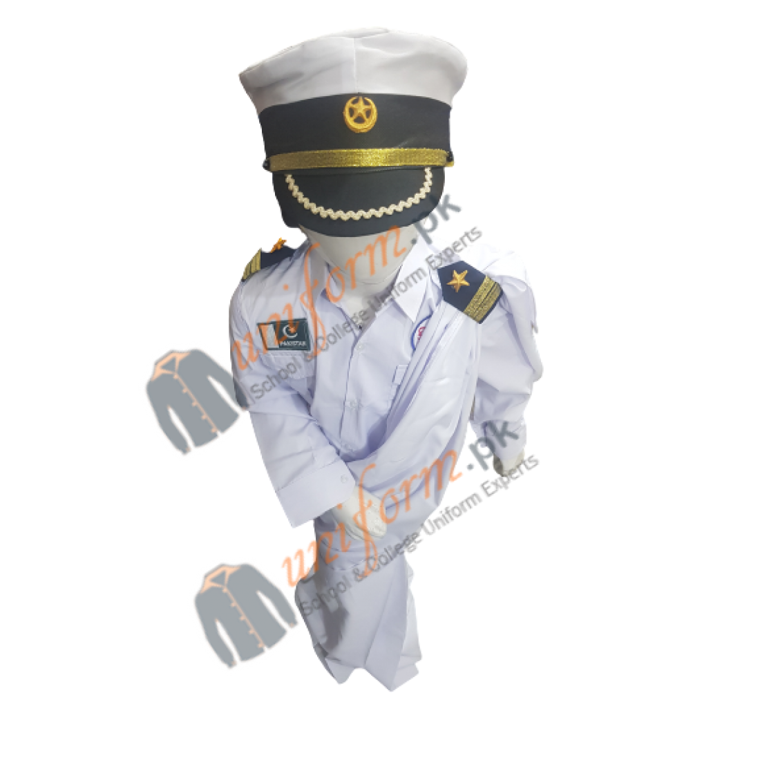 Pakistan Navy Saree Costume For Kids Female Uniform