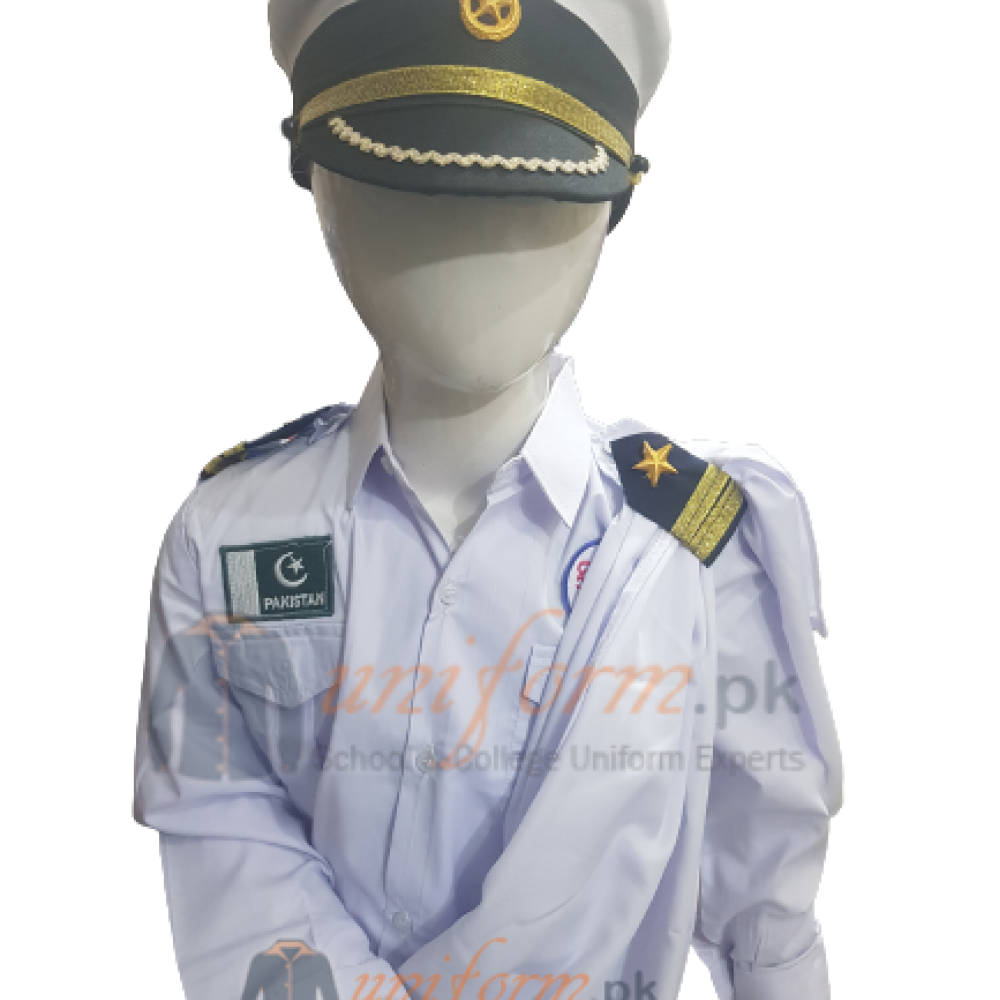 Pakistan Navy Saree Costume For Kids Female Uniform